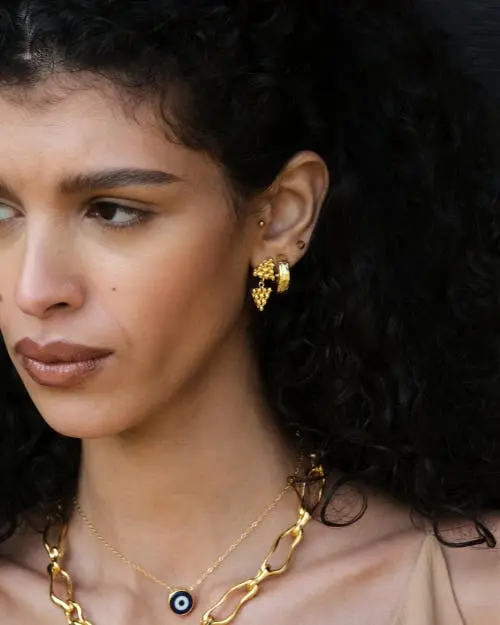 OTTOMAN HANDS Dela Textured Hoop Earrings