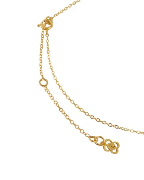 OTTOMAN HANDS Sunrise Aqua Chalcedony Pendant Necklace - Gold