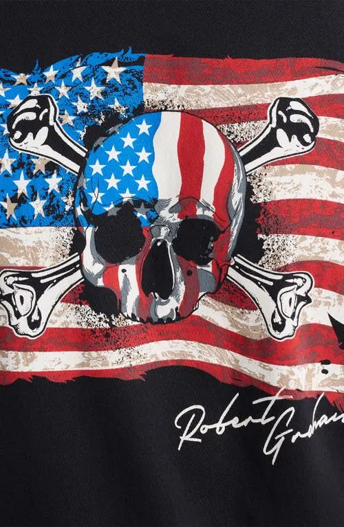 Robert Graham Skull Flag Graphic T-shirt
