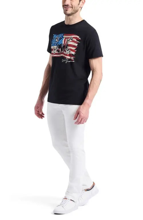 Robert Graham Skull Flag Graphic T-shirt
