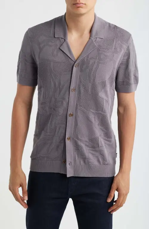 BOSS C-noy Texture Camp Shirt