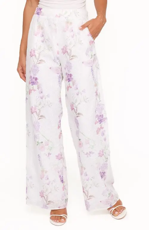 PETAL & PUP Adams Floral Pants - Purple Floral