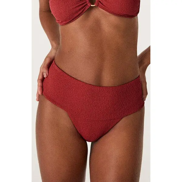 VIX PAULA HERMANNY Callie Bikini Bottoms - Red