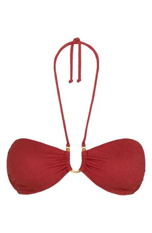 VIX PAULA HERMANNY Callie Bandeau Bikini Top - Red