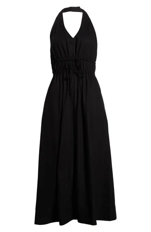 Paige Alysha Halter Midi Dress - Black