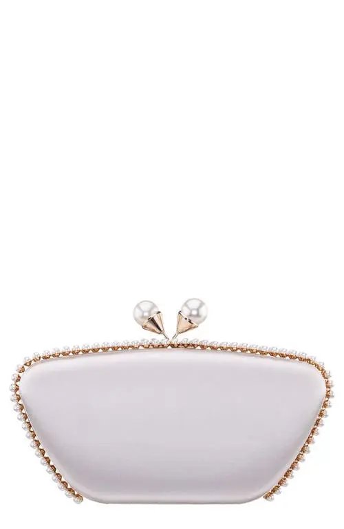 Nina Goddess Frame Clutch - Ivory