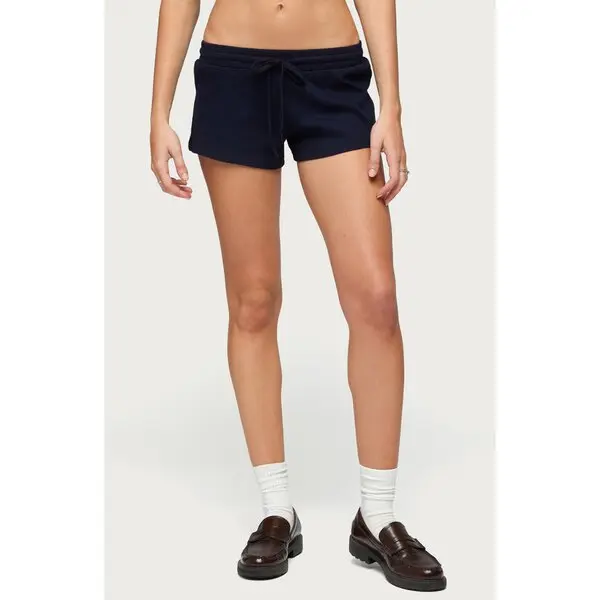 EDIKTED Baila Waffle Knit Drawstring Shorts