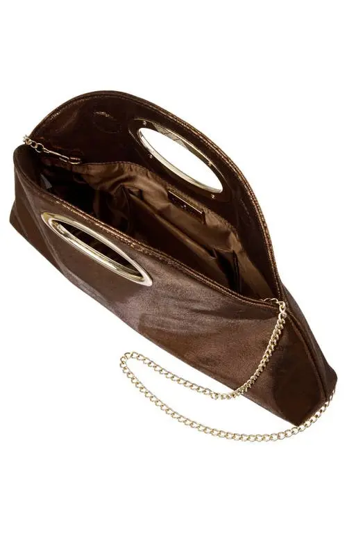Nina Jael Top Handle Clutch - Bronze
