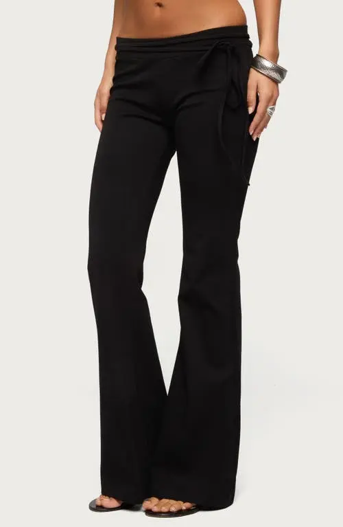 EDIKTED Tie Waist Flare Pants