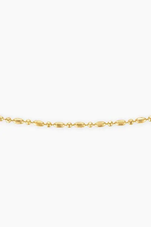 Alexa Leigh Gold Bar And Ball Chain Necklace - Yellow Gold