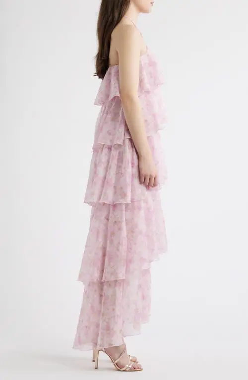 Lulus Maisie Ruffle Halter Maxi Dress