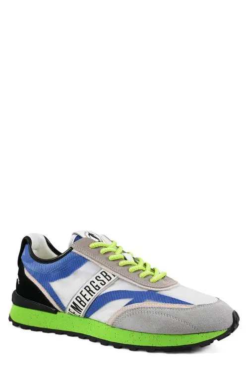 BIKKEMBERGS Colorblocked Lace-up Sneakers - Light Grey