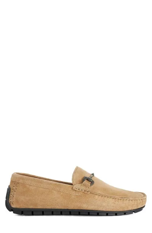 Dune London Leather Bit Loafer - Taupe/suede