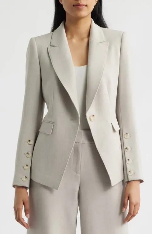 TAHARI ASL One-button Blazer - Straw