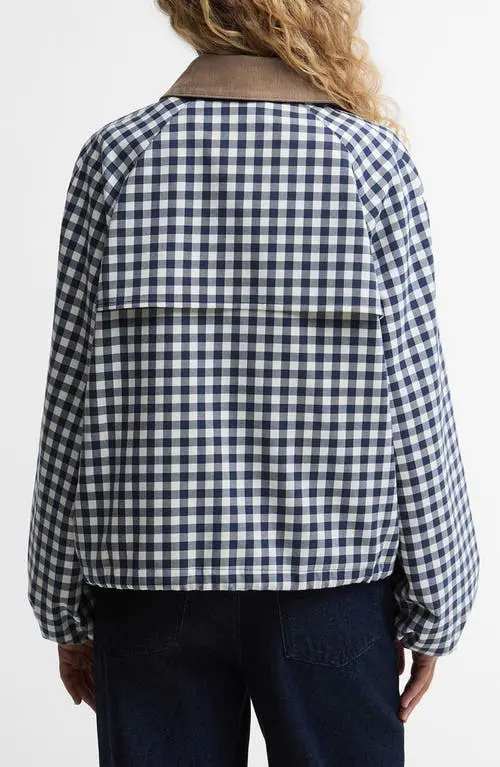 Barbour Ovingham Gingham Check Print Bomber Jacket