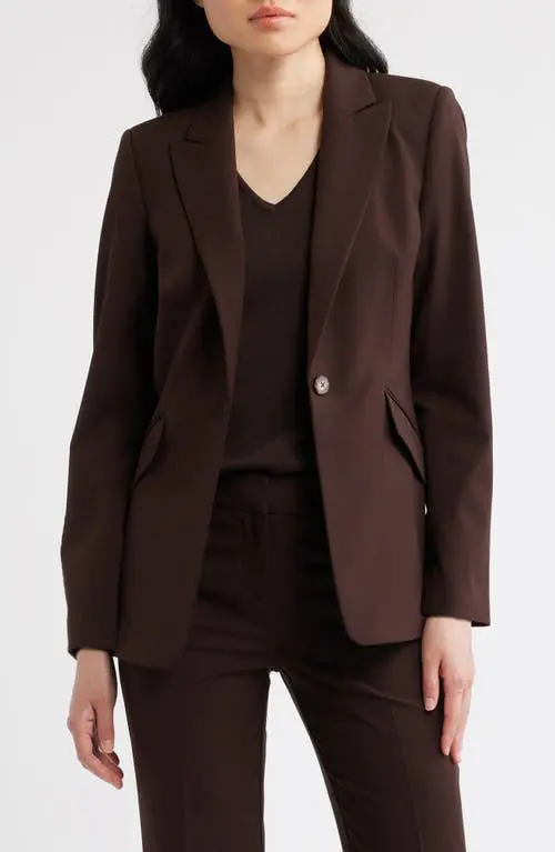 TAHARI ASL Single-button Blazer With Peak Lapels