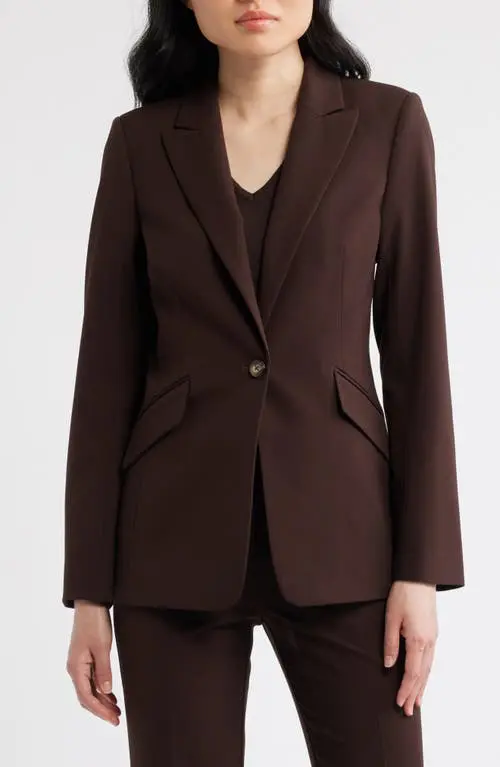 TAHARI ASL Single-button Blazer With Peak Lapels