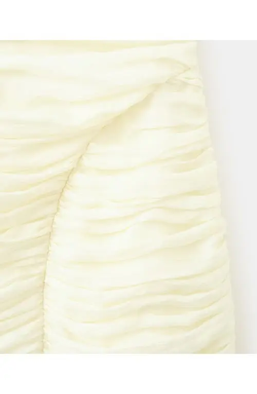 Mango Ruched Sleeveless V-neck Mini Dress