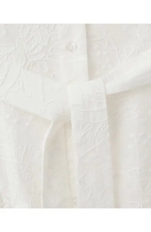 Mango Embroidered Sleeveless Maxi Shirt Dress