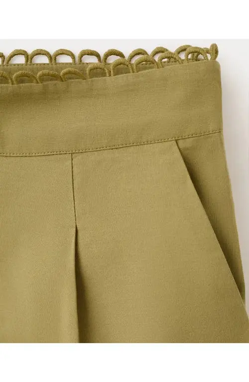 Mango Eyelet Embroidery High Waist Shorts