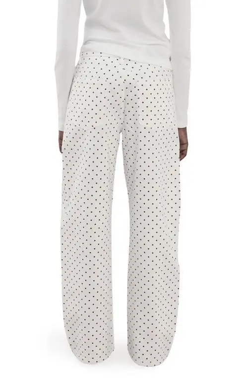 Mango Polka Dot Balloon Jeans - White