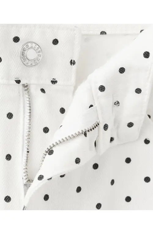 Mango Polka Dot Balloon Jeans - White