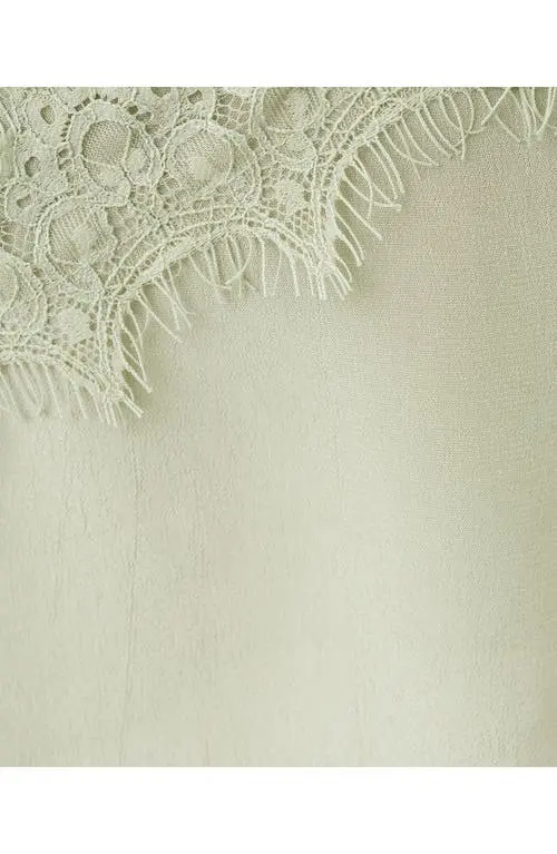 Mango Micro Beaded Embroidered Eyelash Lace Camisole