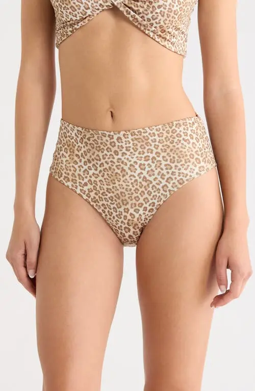 Ramy Brook Leopard Print Bikini Bottoms - Light Leopard