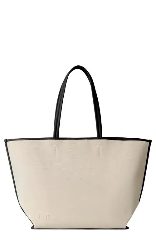 BEIS Canvas & Leather Tote - Black