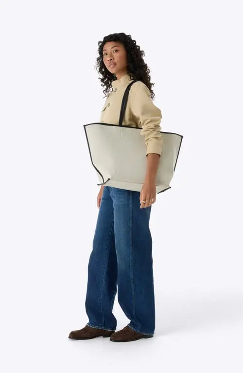 BEIS Canvas & Leather Tote - Black