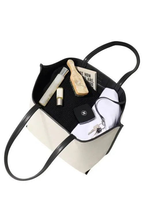 BEIS Canvas & Leather Tote - Black