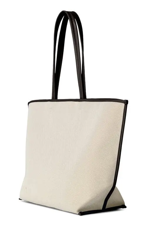 BEIS Canvas & Leather Tote - Espresso