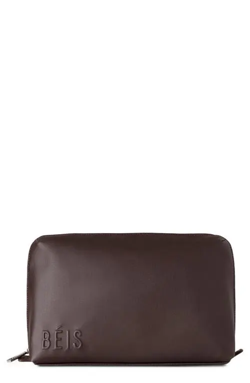 BEIS The Medium Cosmetic Pouch - Espresso