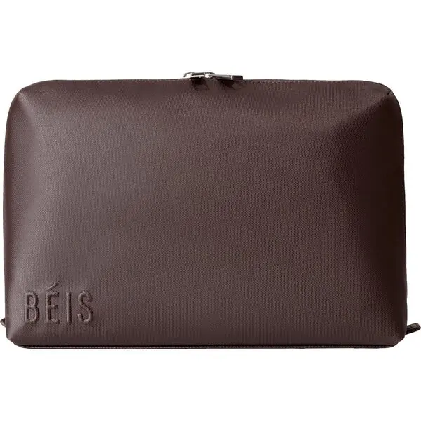 BEIS The Large Cosmetics Pouch - Espresso