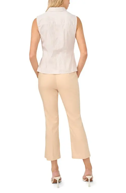 Halogen Twist Front Sleeveless Shirt - Pebble