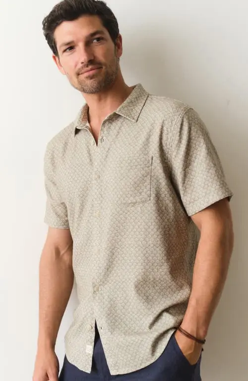 Marine Layer Stretch Selvage Short Sleeve Button-up Shirt