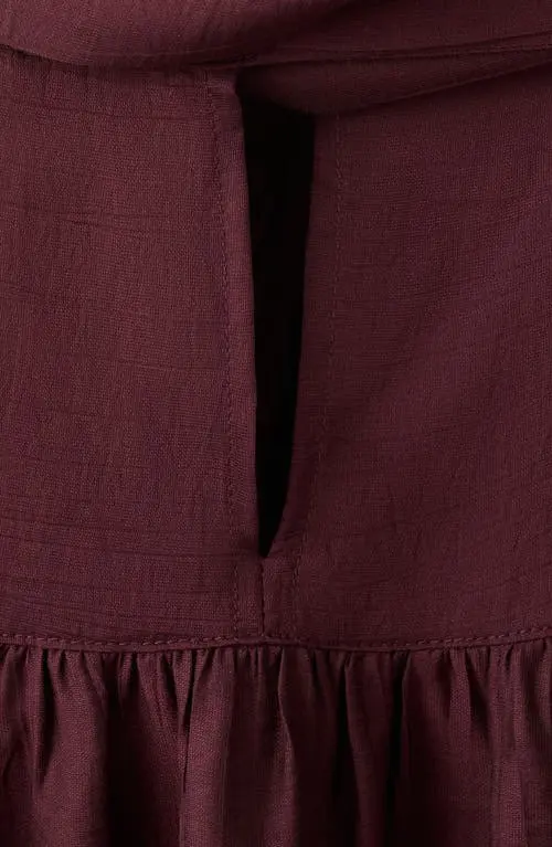 Mango High Neck Blouse With Draped Scarf