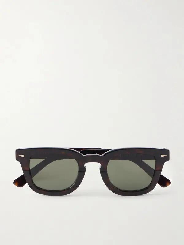 AHLEM Champ De Mars Square Frame Tortoiseshell Acetate Sunglasses - Brown