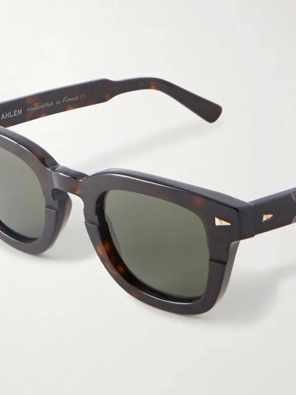 AHLEM Champ De Mars Square Frame Tortoiseshell Acetate Sunglasses - Brown