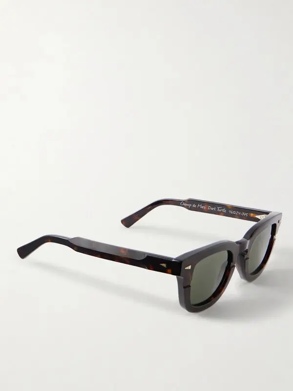 AHLEM Champ De Mars Square Frame Tortoiseshell Acetate Sunglasses - Brown