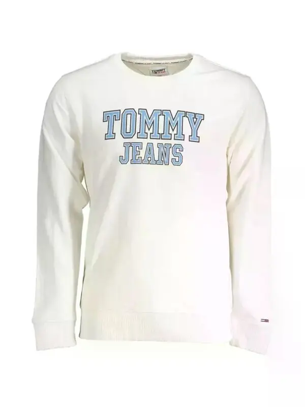 Tommy Hilfiger Logo Print Crewneck Sweatshirt - White