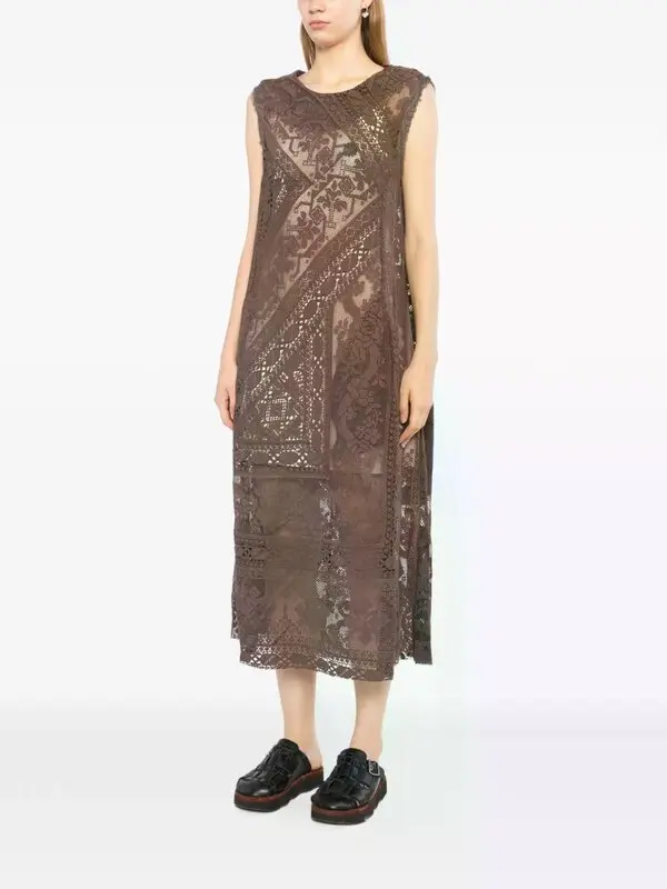 By Walid Chateau Laced Curtain Rima Dress