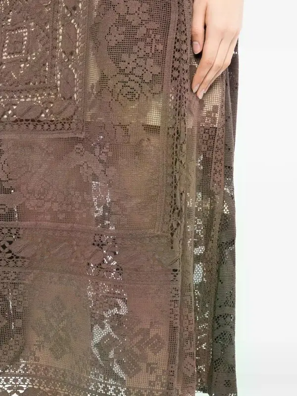By Walid Chateau Laced Curtain Rima Dress