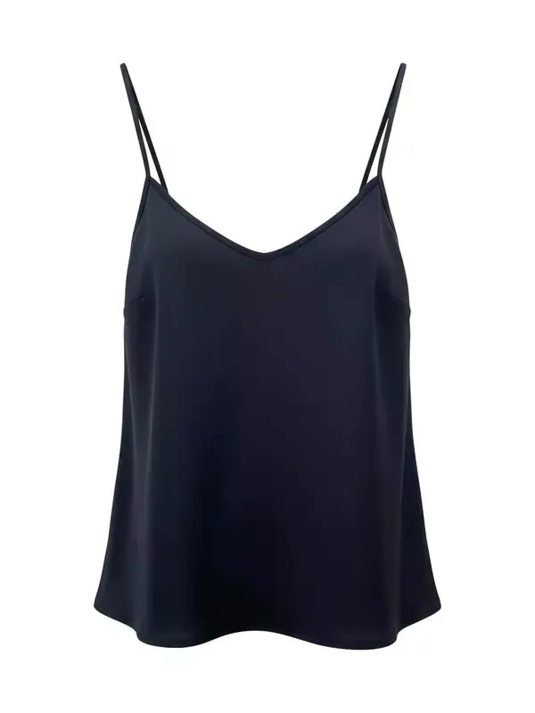 Black Label Spaghetti Strap V-neck Top