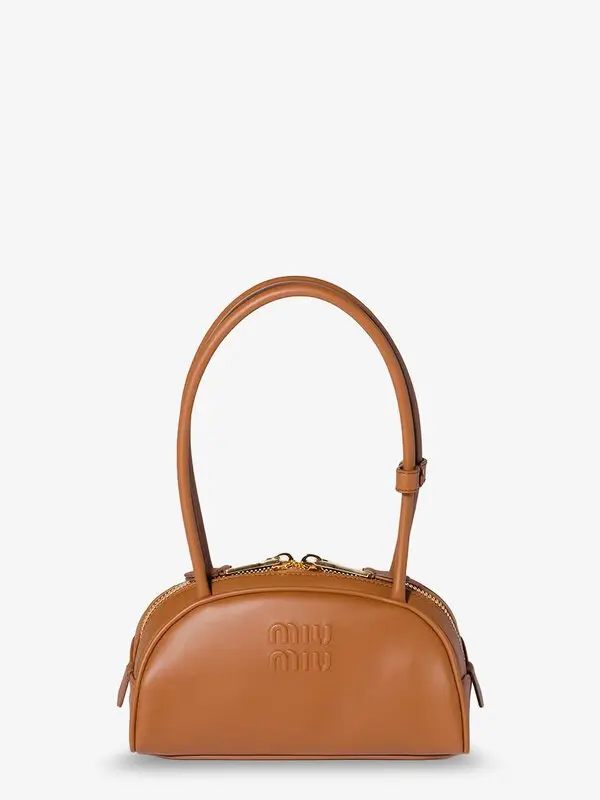 Miu Miu Beau Leather Handbag - Brown