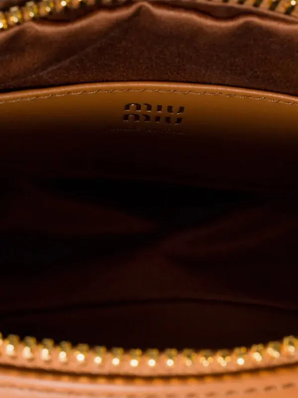 Miu Miu Beau Leather Handbag - Brown