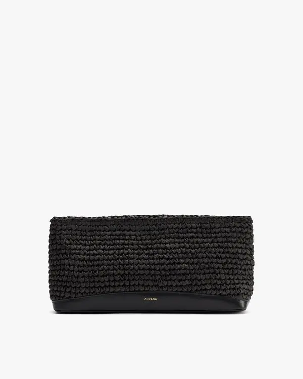 Cuyana Hand-crocheted Raffia Clutch