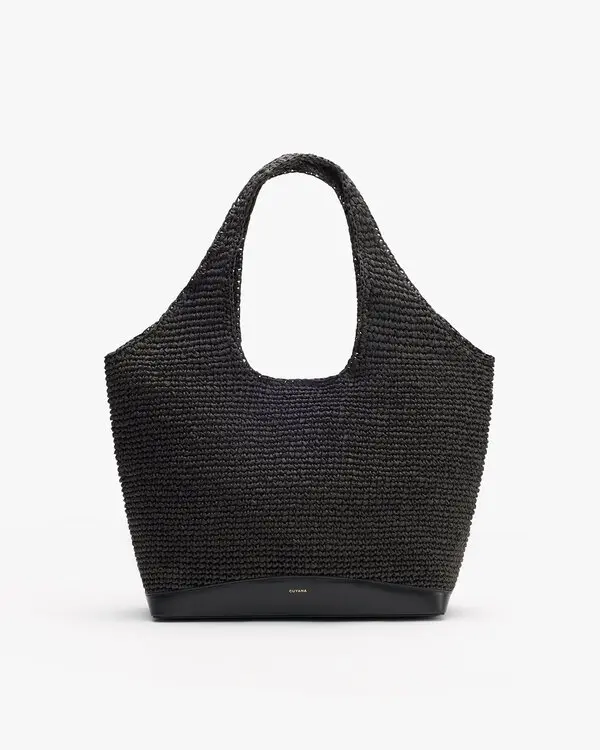 Cuyana Raffia Tote Bag With Top Handles