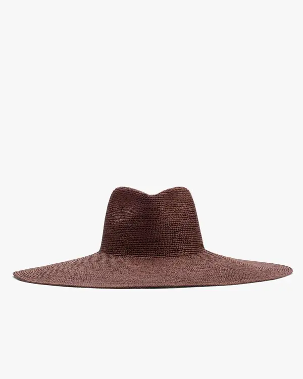 Cuyana Wide Brim Panama Hat - Cocoa