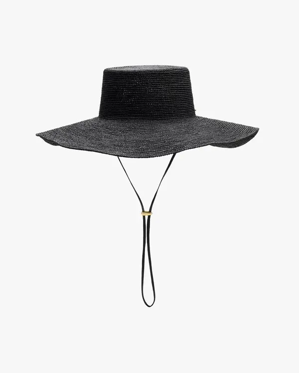 Cuyana Handwoven Toquilla Straw Sun Hat - Black